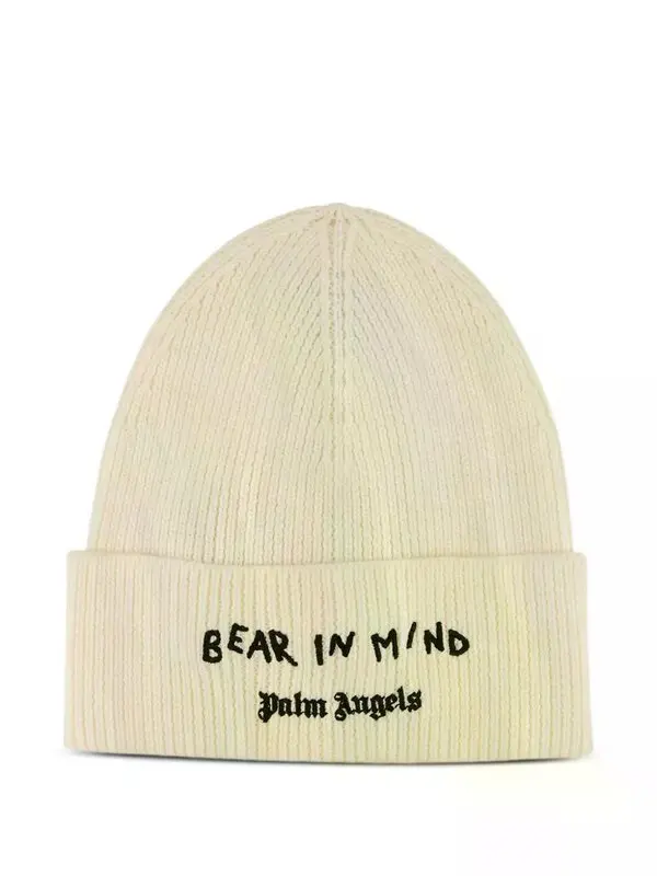 Palm Angels Bear In Mind Beanie - Neutrals