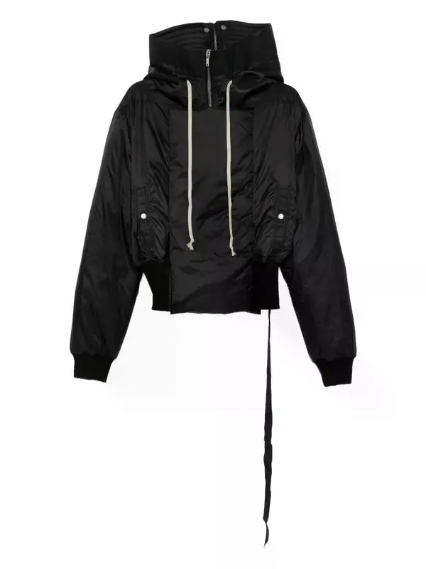 Rick Owens Hooded Jacket With Drawstring Detail