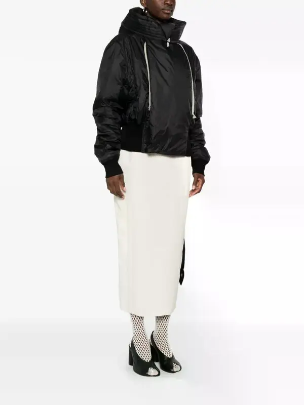 Rick Owens Hooded Jacket With Drawstring Detail