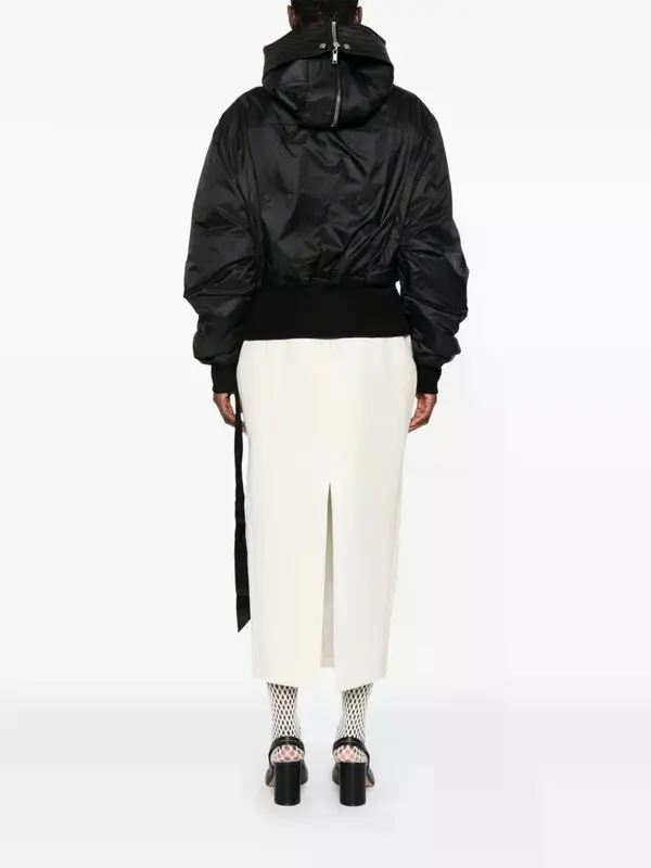 Rick Owens Hooded Jacket With Drawstring Detail