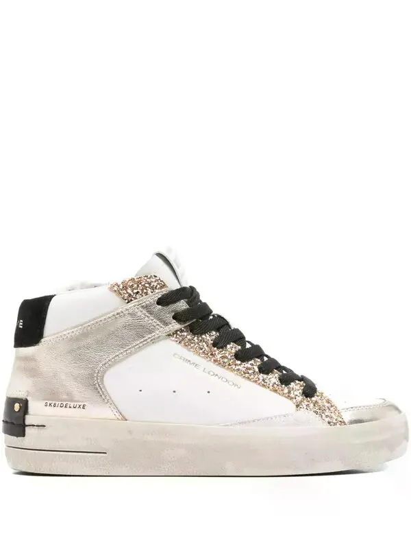 CRIME LONDON Deluxe High Top Sneakers