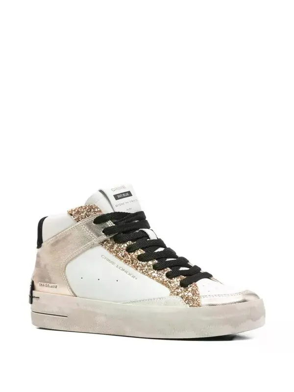 CRIME LONDON Deluxe High Top Sneakers