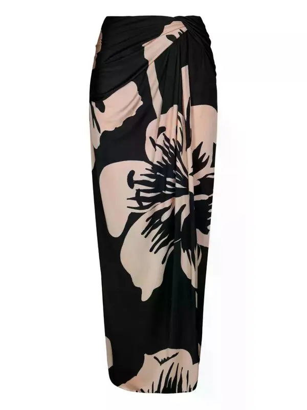 Johanna Ortiz Luminosity Floral Skirt - Black