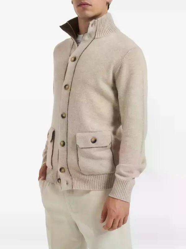 KANGRA Buttoned Cardigan - Neutrals
