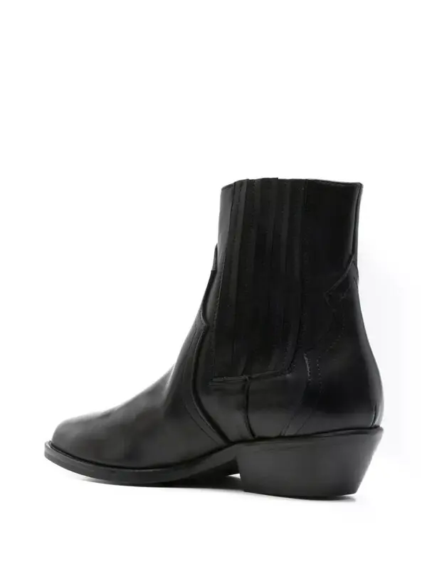 JULIE DEE Panelled Leather Ankle Boots