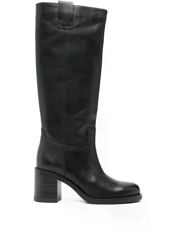 CARMENS Leather Block-heel Boots