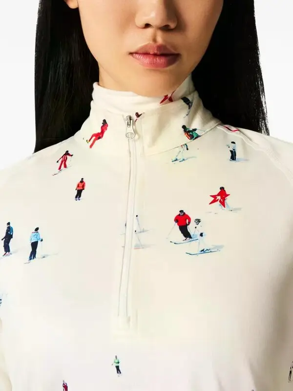 Perfect Moment Ski Scene" Print Base Layer Top