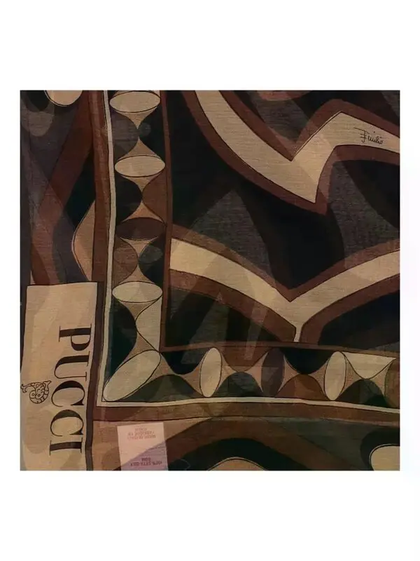 Emilio Pucci Geometric-print Silk Scarf