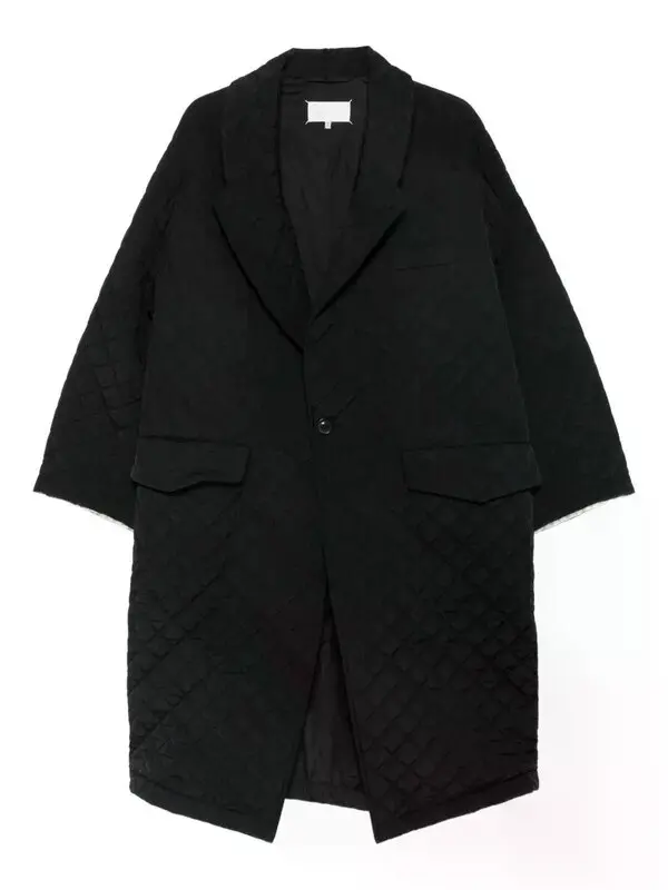 MAISON MARGIELA Four-stitch Logo Quilted Coat