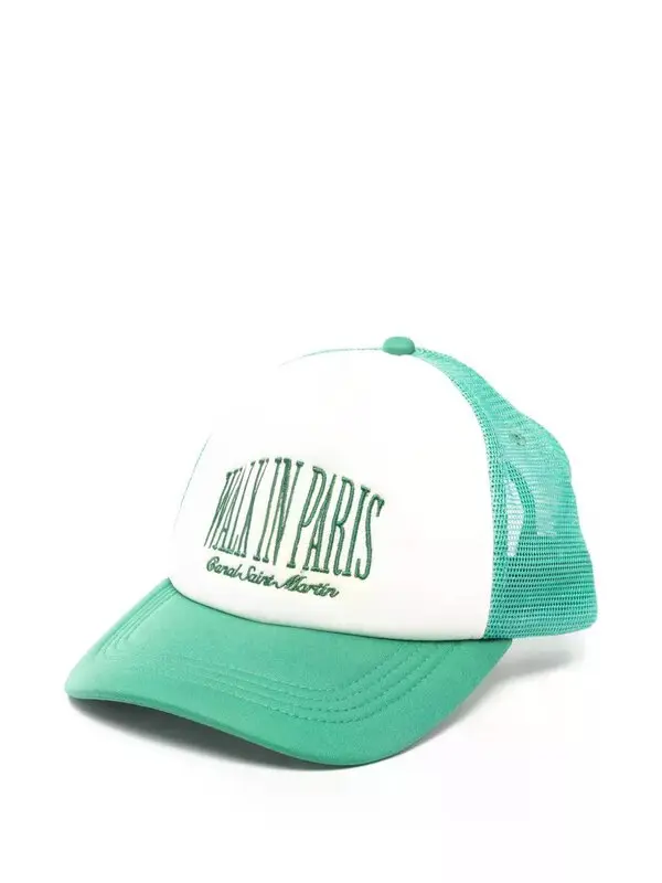 WALK IN PARIS Logo-embroidered Trucker Cap - Green