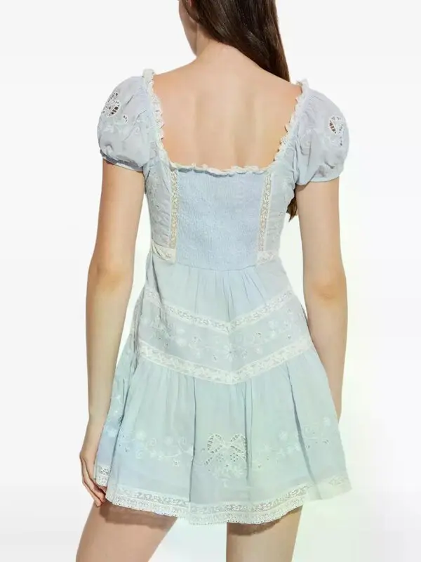 LoveShackFancy Belvine Lace Mini Dress