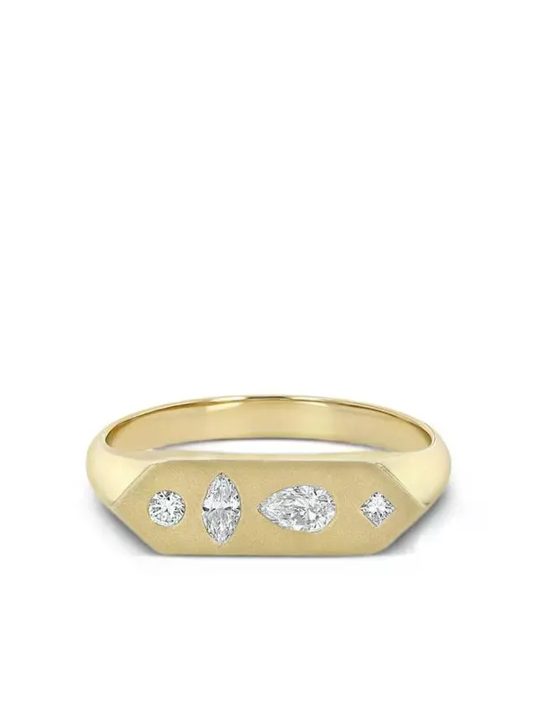 Zoe Chicco 14k Yellow Diamond Mosaic Ring - Gold