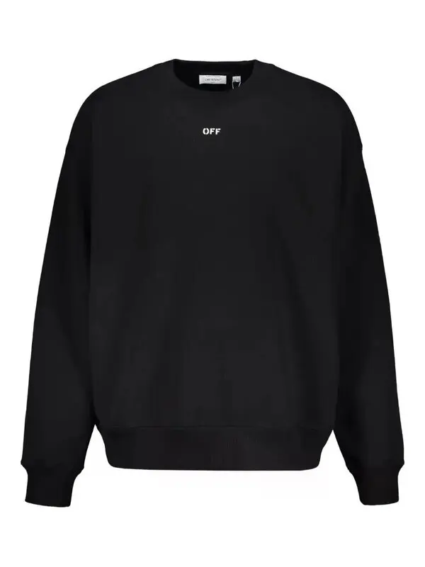 Off-White Round-collar Sweatshirt - Black