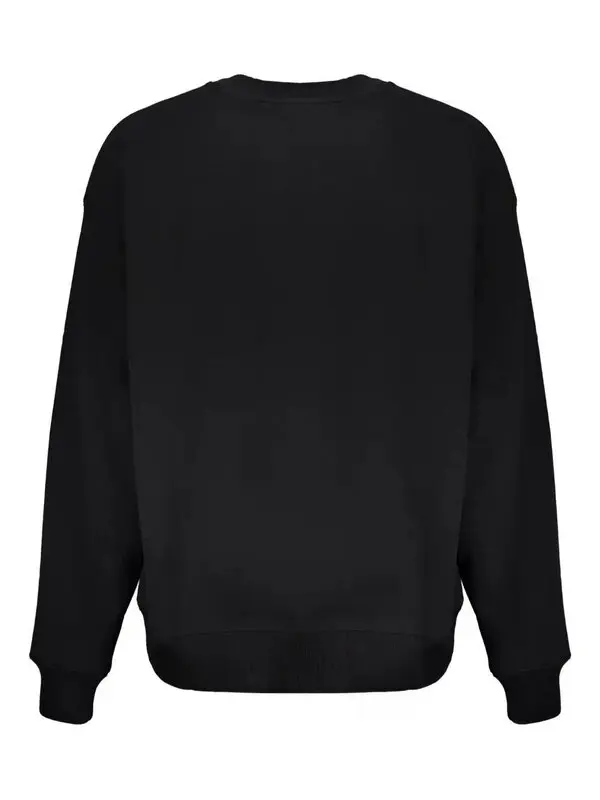 Off-White Round-collar Sweatshirt - Black