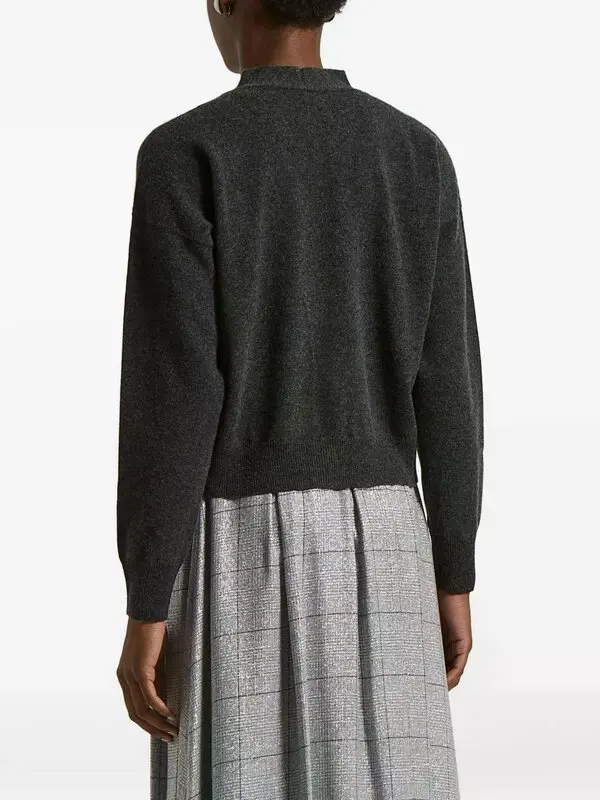 Peserico Button Embellished Cardigan - Grey