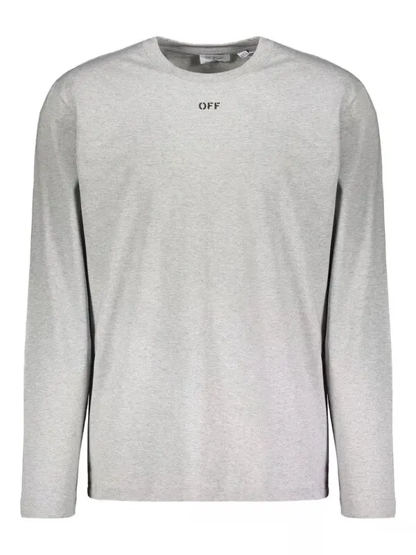 Off-White Long-sleeve Round-collar T-shirt