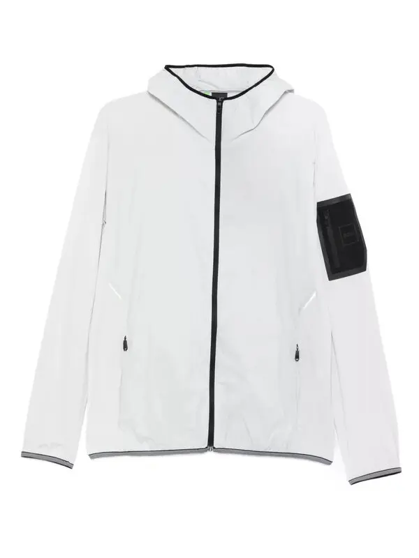 BOSS Hooded Zip-up Jacket - Grey