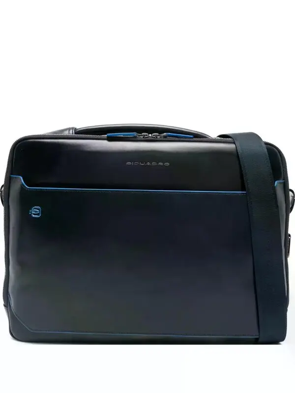 PIQUADRO Leather Laptop Bag - Blue