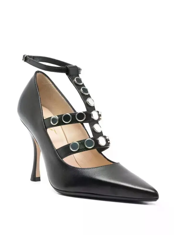 ANNA F. Leather Heeled Pumps