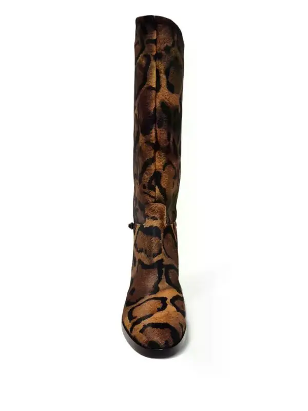 LE SILLA Animal Print Strap Boots