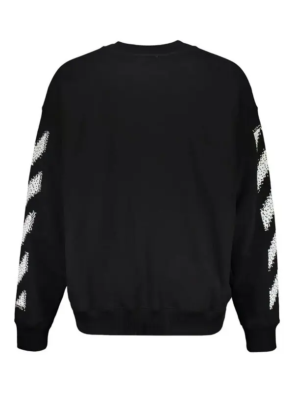 Off-White Diagonal-stripes Crew-neck Sweatshirt