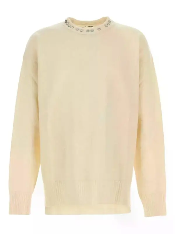 JIL SANDER Eyelet-detail Crew-neck Sweater