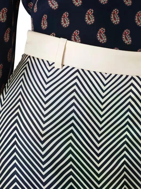Valentino Garavani Pleated Silk Midi Skirt
