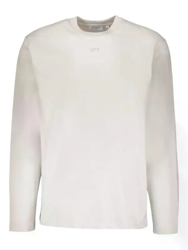 Off-White Long-sleeve Round-neck T-shirt