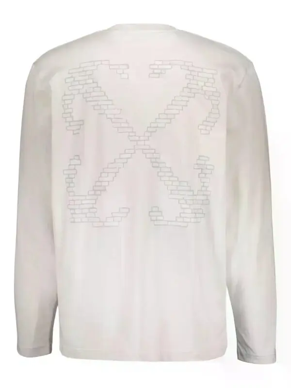 Off-White Long-sleeve Round-neck T-shirt