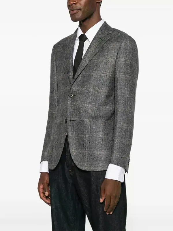 Corneliani Checked Single-breasted Blazer