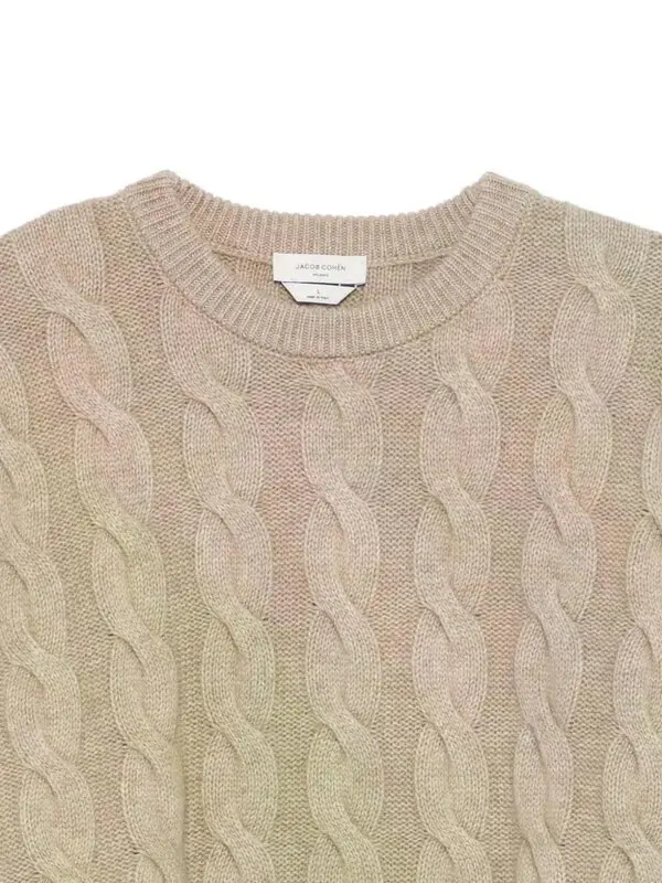 Jacob Cohen Long Sleeve Cable Knit Sweater