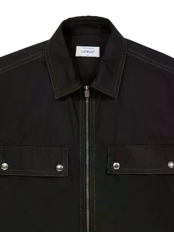 Off-White Zip-fastening Logo Shirt