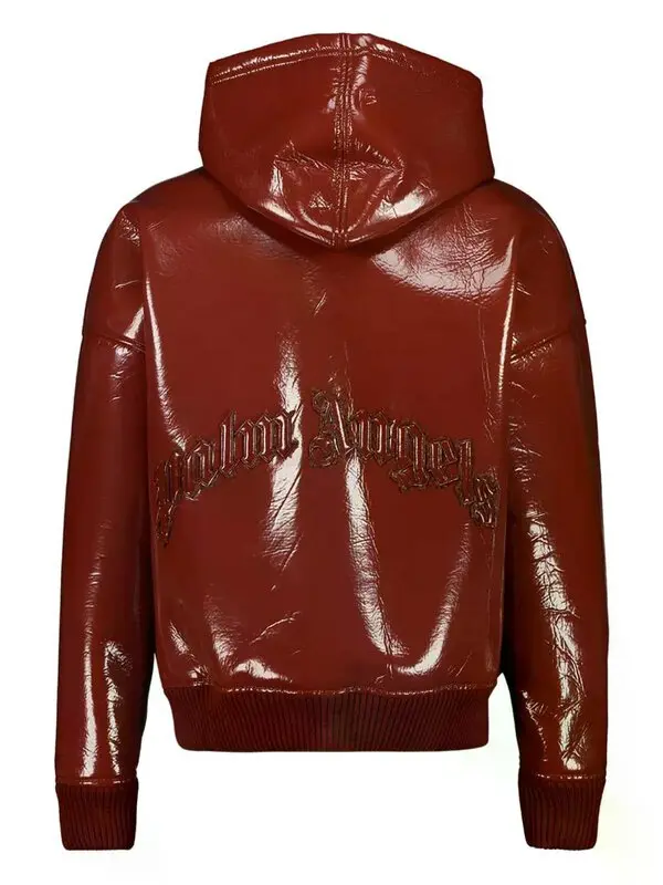 Palm Angels Leather Zip Jacket