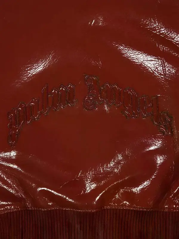 Palm Angels Leather Zip Jacket
