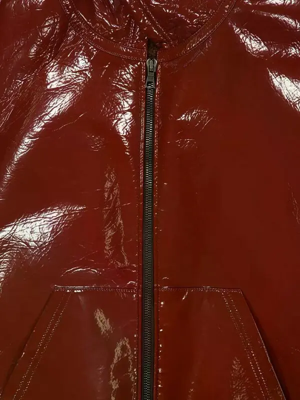 Palm Angels Leather Zip Jacket