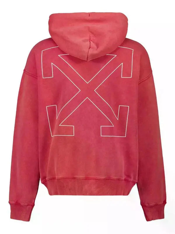 Off-White Logo-print Hoodie - Red
