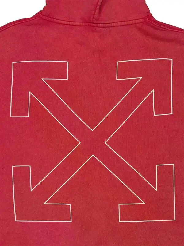 Off-White Logo-print Hoodie - Red