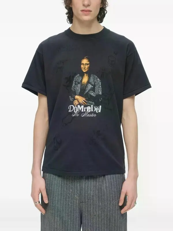 DOMREBEL She Is Her Graphic-print T-shirt - Black
