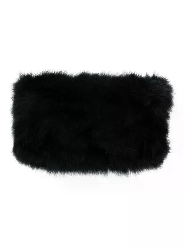 Giuseppe Di Morabito Turkey Feather Bandeau Top - Black