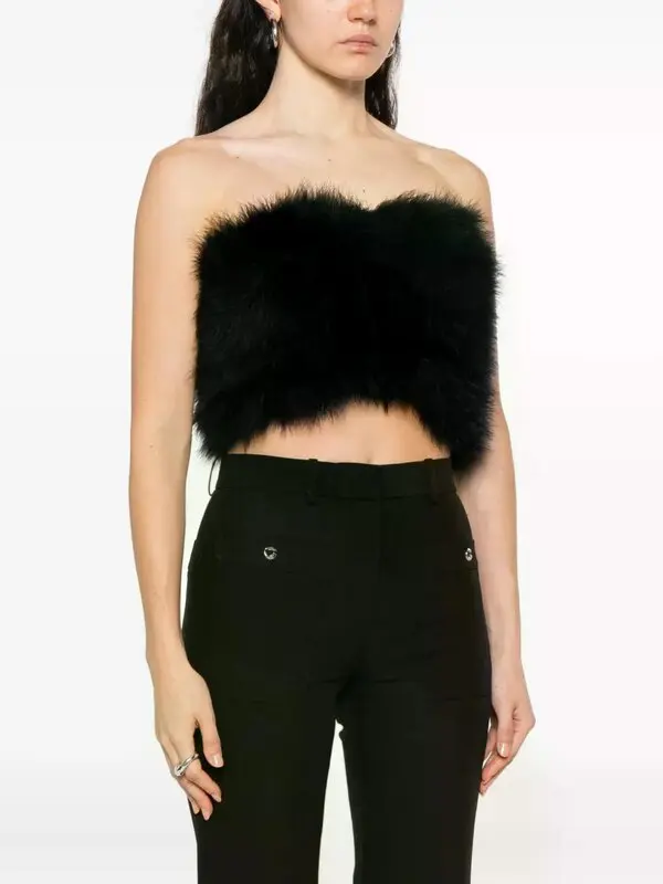 Giuseppe Di Morabito Turkey Feather Bandeau Top