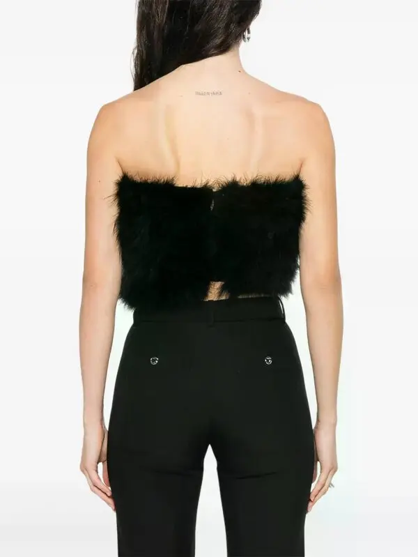 Giuseppe Di Morabito Turkey Feather Bandeau Top