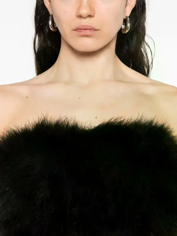 Giuseppe Di Morabito Turkey Feather Bandeau Top