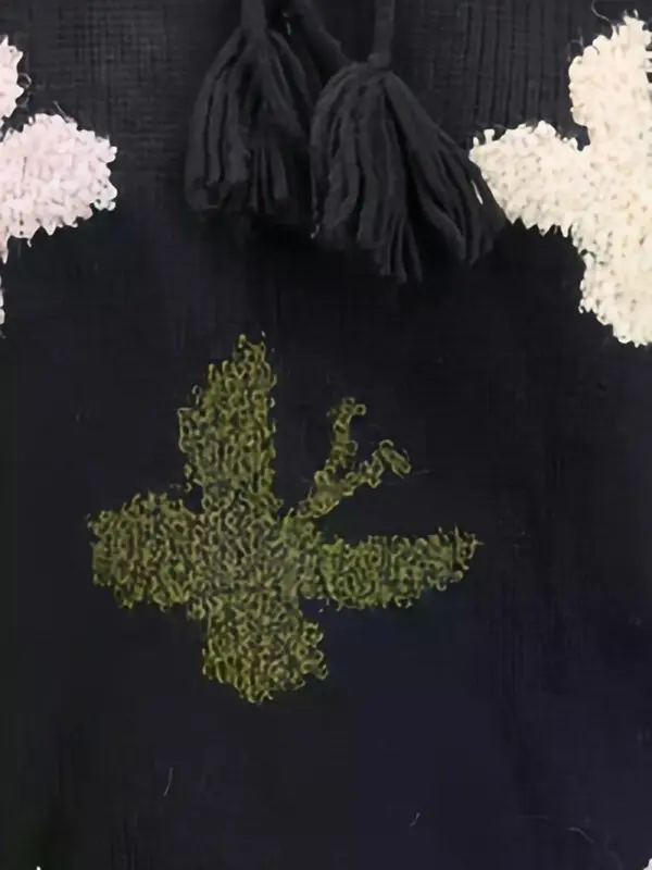 BAZISZT Bowrain Tassel Butterfly Sweater