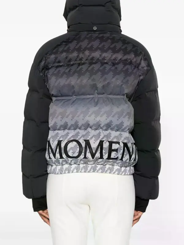 Perfect Moment Houndstooth Print Puffer Jacket