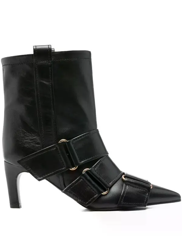LELLA BALDI Buckled Ankle Boots
