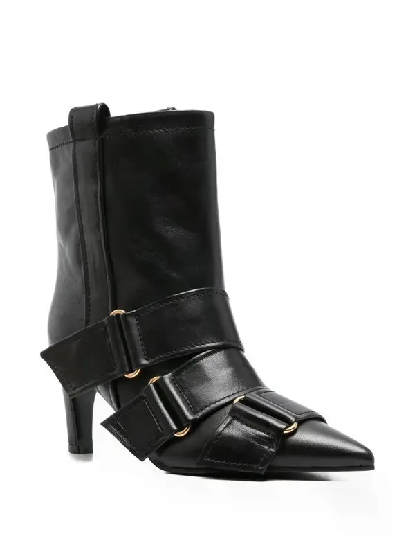 LELLA BALDI Buckled Ankle Boots