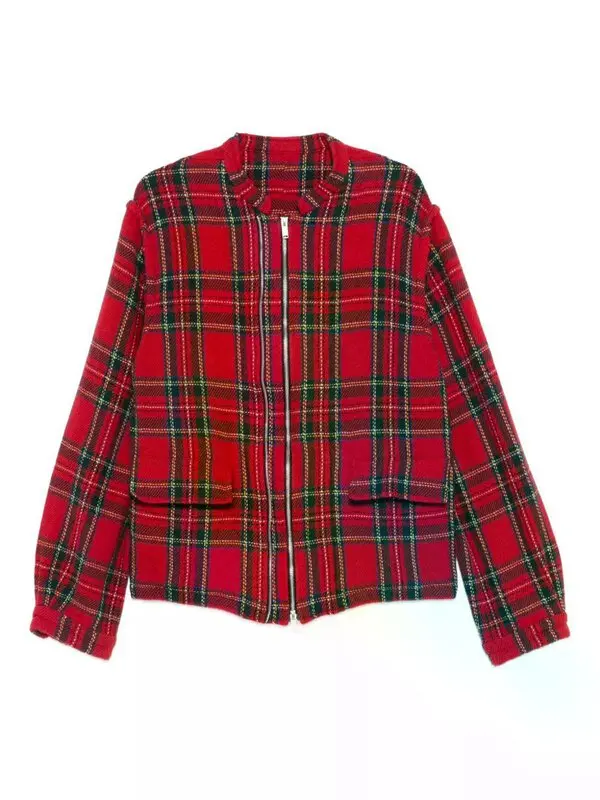 Undercover Plaid Zip Jacket - Red