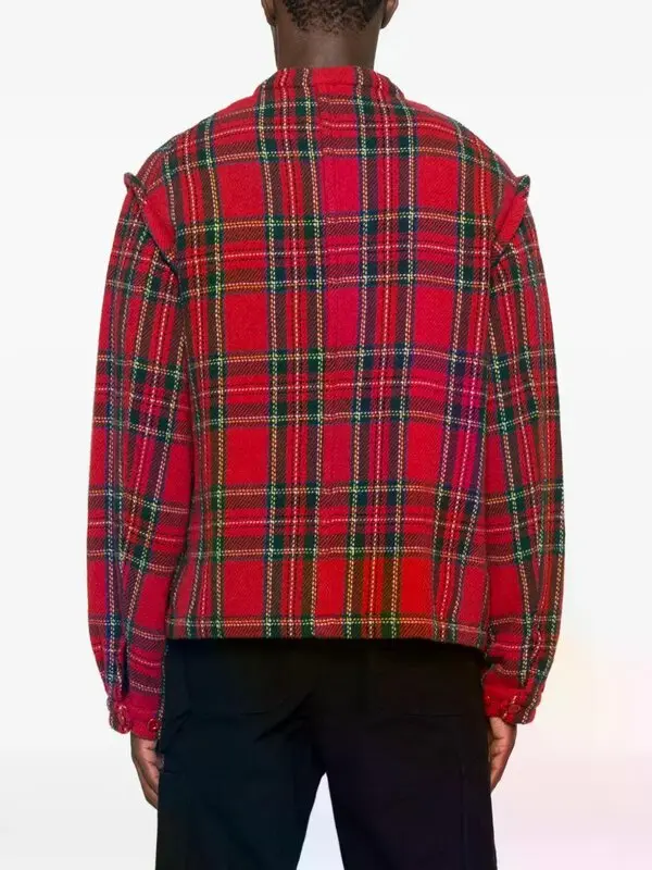 Undercover Plaid Zip Jacket - Red