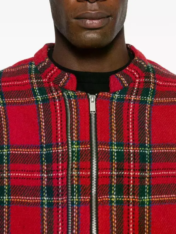 Undercover Plaid Zip Jacket - Red