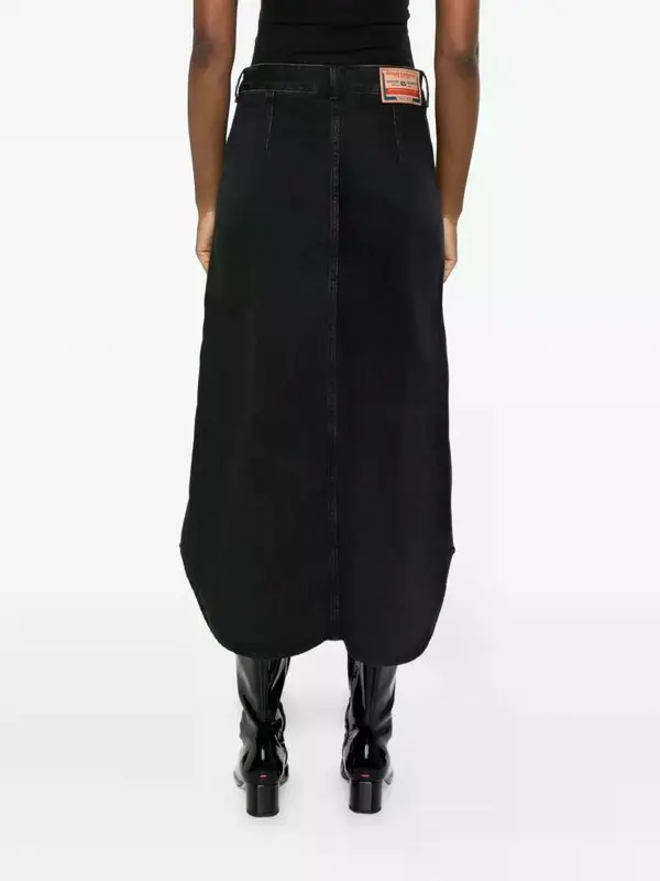 DIESEL® Button-front Denim Skirt - Black